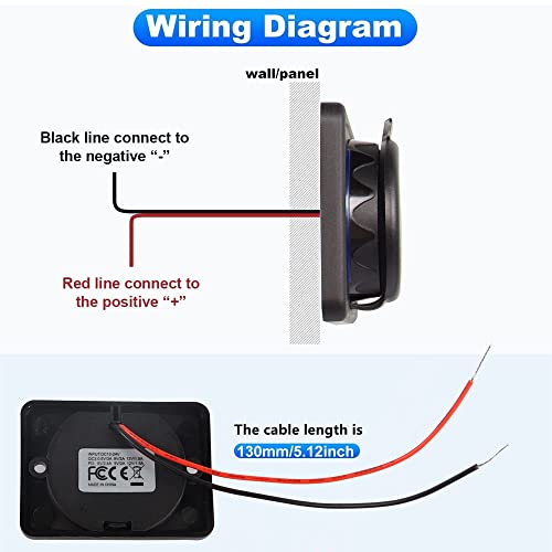 RV USB Outlet, 12 Volt USB Wall Outlet with 18W PD USB-C and Quick Charge 3.0 USB-A Charger Socket, Dual Port 12V-24V Quick Car Charger Panel Type C USB Car Charger Socket Power Outlet with Cap