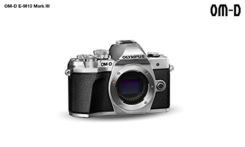 Olympus OM-D E-M10 Mark III Micro Four Thirds System Camera, 16 Megapixels, Image Stabilizer, Electronic Viewfinder, 4K Video, Silver