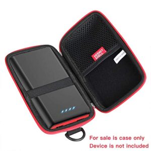 Hermitshell Hard Travel Case for Ekrist/LanLuk Portable Charger Power Bank 25800mAh (Black + Red Zipper)