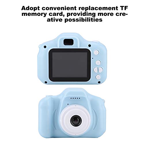 X2 Mini Portable Camera, 2.0 inch IPS Color Screen Childrens Digital Camera, HD 1080P Cartoon Digital Cute Children Camera, Toy Gift for Boys Girls(Blue)