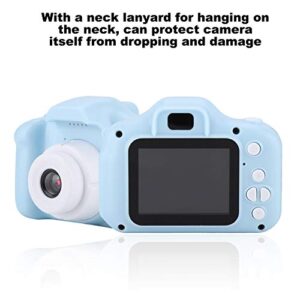 X2 Mini Portable Camera, 2.0 inch IPS Color Screen Childrens Digital Camera, HD 1080P Cartoon Digital Cute Children Camera, Toy Gift for Boys Girls(Blue)