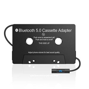 kedok audio cassette aux adapter, bluetooth 5.0 cassette receiver,cassette tape to aux adapter,tape audio adapter, tape desk player for listening mobile phone music and car voice,hands free