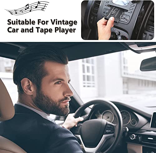 Kedok Audio Cassette Aux Adapter, Bluetooth 5.0 Cassette Receiver,Cassette Tape to Aux Adapter,Tape Audio Adapter, Tape Desk Player for Listening Mobile Phone Music and Car Voice,Hands Free