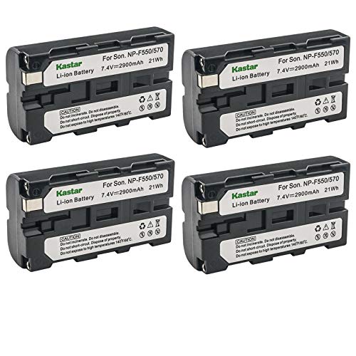 Kastar NP-F570 Battery (4-Pack) for Sony L Series InfoLithium Battery NP-F570, NP-F550, NP-F530, NP-F330 and Sony DCRVX2100, HDRFX1, HD1000U, HVRZ1U, HXR-NX5U, NEX-FS100 Cameras