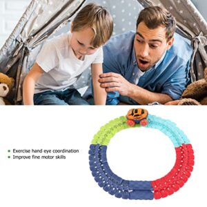 Race Track Playset Toy, Vehicle Track Playset Toy High Flexibility Free Twist for Home Use(92pcs)