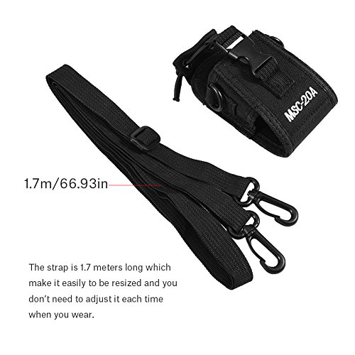 Universal Walkie Talkie Bag Pouch with Adjustable Shoulder Strap Portable Radio Holder Case Multi-Function for Kenwood/ Motorola/ HYT Two-Way Radio