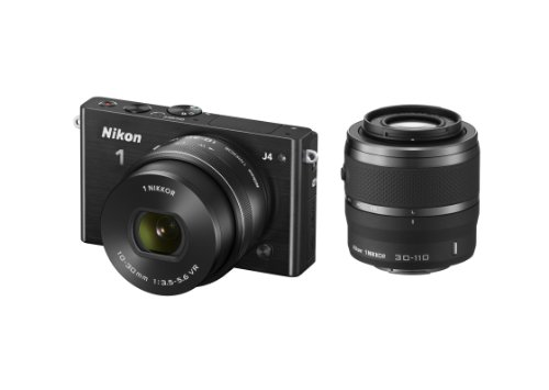 Nikon 1 J4 Digital Camera with 1 NIKKOR 10-30mm f/3.5-5.6 PD Zoom Lens and 30-110mm f/3.8-5.6 Lens (Black) (Discontinued by Manufacturer)