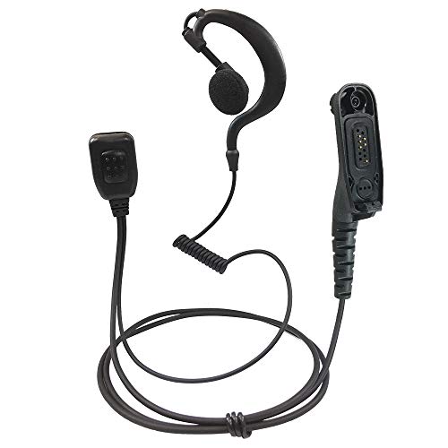 ProMaxPower G-Shape Earbud Earpiece with PTT Mic for Motorola Radios MOTOTRBO XPR6550, XPR7350, XPR7550e, XPR7580e, APX900, APX4000, APX6000, MTP850S