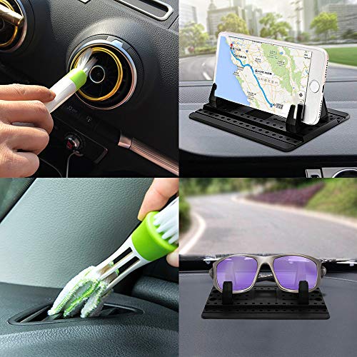 FineGood Phone Holder for Car with Air Vent Brush, Universal Silicone Car Cellphone Mount Antislip Vehicle Mobile Phone GPS Mounting Mat