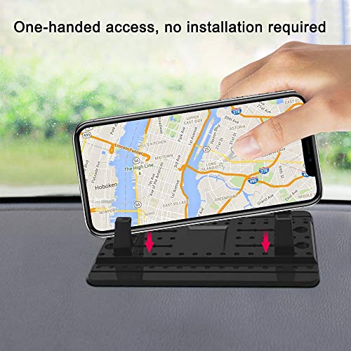 FineGood Phone Holder for Car with Air Vent Brush, Universal Silicone Car Cellphone Mount Antislip Vehicle Mobile Phone GPS Mounting Mat