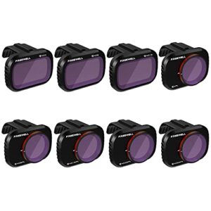 freewell all day nd, nd/pl, cpl filters kit for mavic mini/mini 2/mini se drone, 8-pack