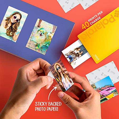 Zink Polaroid Mint Instant Print Digital Camera (Yellow), Prints on Zink 2x3 Sticky-Backed Photo Paper