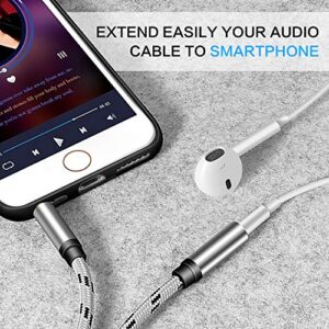 SNANSHI Long Aux Cord 15 ft 3.5mm Audio Cable Nylon Braided Aux Cable Male to Male Stereo Hi-Fi Sound Auxiliary Audio Cable Compatible with Headphones, Car, Tablets,iPhone, Beats,Echo & More