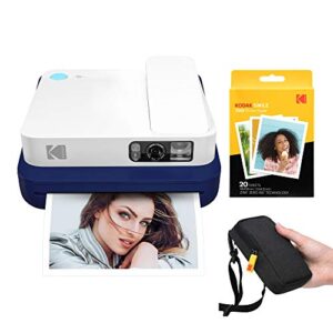 kodak smile classic digital instant camera with bluetooth (blue) starter kit