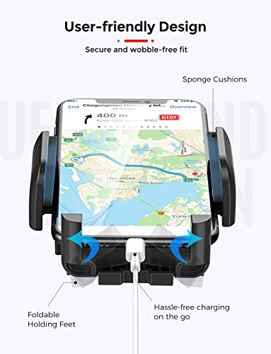 Car Cell Phone Holder Mount - Strong Suction Cup Windshield Dashboard Phone Holder, Long Arm Car Cell Phone Holder Compatible with iPhone 14 13 12 11 X 8 7 6 Series and Other Phones Under 6.9 inches