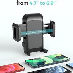 Car Cell Phone Holder Mount - Strong Suction Cup Windshield Dashboard Phone Holder, Long Arm Car Cell Phone Holder Compatible with iPhone 14 13 12 11 X 8 7 6 Series and Other Phones Under 6.9 inches