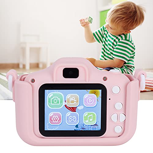 Children Camera, 40MP Cartoon Cat Photograph Camera 2.0in IPS Screen Kids Selfie Digital Camera with Puzzle Games Birthday Gifts (Pink)