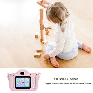 Children Camera, 40MP Cartoon Cat Photograph Camera 2.0in IPS Screen Kids Selfie Digital Camera with Puzzle Games Birthday Gifts (Pink)