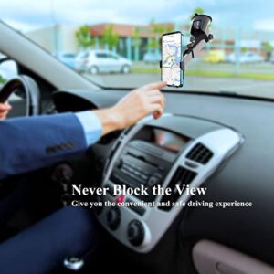 Phone Mount for Car, 1 Second Quick Release, Phone Holder for car Adjustable 360 Rotation, Cell Phone Holder Car be Applied to Dashboard or Windshield