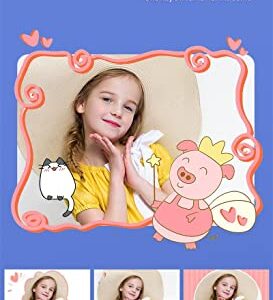 Kids Camera Vlogging Camera Video Digital DV Camera MP3 for Boys Girls Mini Gift 16x Zoom Photography (No Card,Pink)