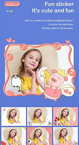 Kids Camera Vlogging Camera Video Digital DV Camera MP3 for Boys Girls Mini Gift 16x Zoom Photography (No Card,Pink)