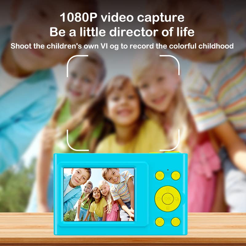 Kids Camera Vlogging Camera Video Digital DV Camera MP3 for Boys Girls Mini Gift 16x Zoom Photography (No Card,Pink)