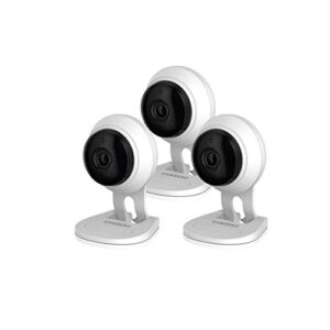 samsung snh-c6417bnw smartcam hd plus 1080p full hd wi-fi camera white (renewed) (3 pack)