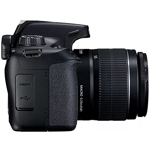 Canon EOS 4000D (Rebel T100) DSLR Camera w/18-55mm F/3.5-5.6 Zoom + 75-300mm F/4-5.6 III + EF 50mm f/1.8 STM + 420-800mm f/8.3 HD Telephoto Lens + 2X 64GB Memory+Hood+Filters+Tripod+More (35pc Bundle)