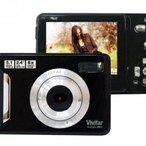 Vivitar Vivicam 5024 5.1MP Digital Camera, 8x Digital Zoom, 2.4" Screen, SD Card, Black