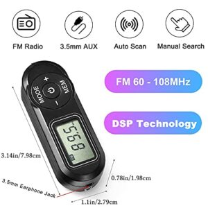 Portable Radio FM with Best Reception and Excellent Sound, 20 Preset Stations, Battery Operated Walkman with Scan and Preset Function, FM Stereo Portable Radio for Walking, Mowing, Jogging