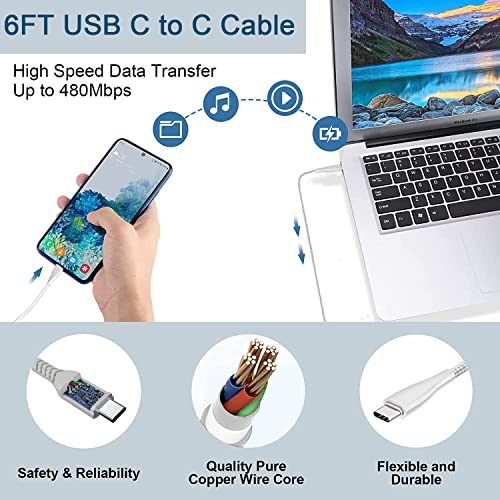 25W Super Fast USB C Charger Adapter and Cable for Samsung Galaxy S22 S23 Plus Ultra/S20 S21 FE A54 5G A53 A52,Note 20 10,Google Pixel 6 7 Pro,PD 3.0 Plug/Wall Charging Block for iPhone 13 14 Pro Max