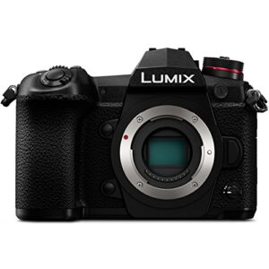 panasonic lumix g9 mirrorless camera body, 20.3 megapixels plus 80 megapixel high-resolution mode, 5-axis dual i.s2, dc-g9kbody (usa black) (renewed)