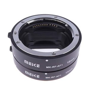 meike electronic auto focus macro extension tube set 13mm+18mm for canon eos rf mount eos r rp r5 r6 dslr cameras