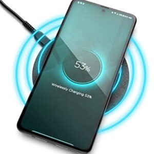 Encased Wireless Charger Pad for Samsung Models (Quick Charge 3.0) Galaxy Note/ S10 / S20 Plus / S21 / S22 / S23 Ultra (Fast Charging Qi Enabled) Non-Slip, Case Compatible (Premium Metal Construction)