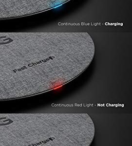 Encased Wireless Charger Pad for Samsung Models (Quick Charge 3.0) Galaxy Note/ S10 / S20 Plus / S21 / S22 / S23 Ultra (Fast Charging Qi Enabled) Non-Slip, Case Compatible (Premium Metal Construction)