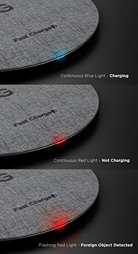 Encased Wireless Charger Pad for Samsung Models (Quick Charge 3.0) Galaxy Note/ S10 / S20 Plus / S21 / S22 / S23 Ultra (Fast Charging Qi Enabled) Non-Slip, Case Compatible (Premium Metal Construction)