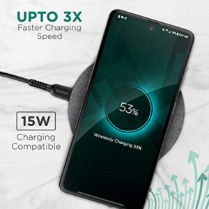 Encased Wireless Charger Pad for Samsung Models (Quick Charge 3.0) Galaxy Note/ S10 / S20 Plus / S21 / S22 / S23 Ultra (Fast Charging Qi Enabled) Non-Slip, Case Compatible (Premium Metal Construction)