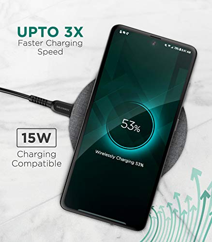 Encased Wireless Charger Pad for Samsung Models (Quick Charge 3.0) Galaxy Note/ S10 / S20 Plus / S21 / S22 / S23 Ultra (Fast Charging Qi Enabled) Non-Slip, Case Compatible (Premium Metal Construction)