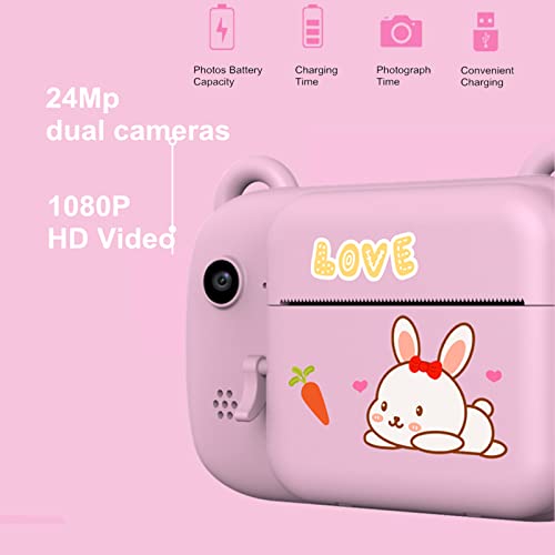 Camera for Kids, Digital Camera for Boys and Girls, 24MP Children's Camera, Full HD 1080p Rechargeable Electronic Mini Camera for Students, Teens, Point and Shoot Digital Cameras