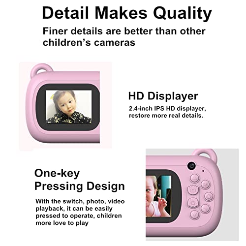 Camera for Kids, Digital Camera for Boys and Girls, 24MP Children's Camera, Full HD 1080p Rechargeable Electronic Mini Camera for Students, Teens, Point and Shoot Digital Cameras