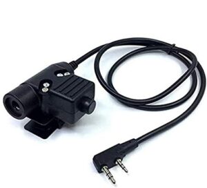 u94 ptt system military adapter 2 pin 7.0mm plug push to talk for kenwood/baofeng radio