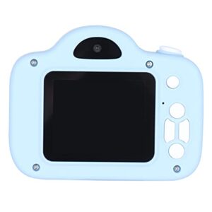 mini digital camera, 1080p kids camera, 400mah battery, dual front and rear cameras, 2.0 inch full color ips screen, for kids mini educational toy camera (blue)