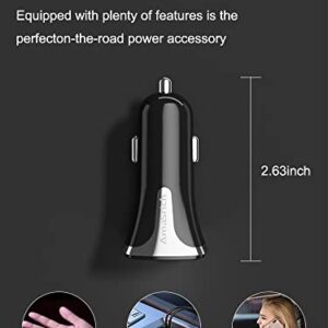 Amasrich 32W Total PD Super Fast Charging Car Charger for iPhone/iPad/Galaxy Note/Galaxy S/Galaxy A/Galaxy Z/GalaxyTab S,20W + 12W Dual Ports