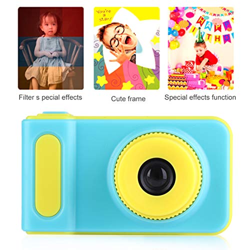 Kids Digital Video Camera,2 Inch 1080P Digital Video Camera Cartoon Toy Camera Support Playback Video & Photo,for Children Boy Girl Birthday Gift (Blue)