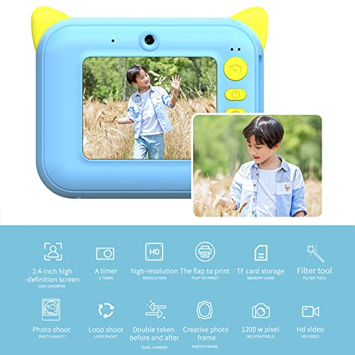 Kids Camera, Digital Camera for Kids Boys and Girls - 24MP Children's Camera with LCD Screen, Full HD 1080p Rechargeable Electronic Mini Camera for Students, Teens, Kids