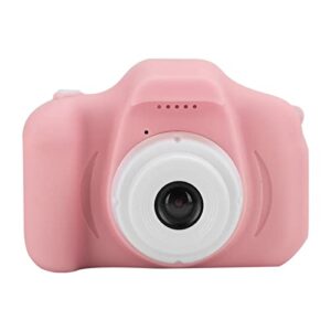 Children Camera,HD Cartoon Digital Video Camera Toy for Children Kids,2.0in IPS Screen,Multiple Cartoon Photo Frames,Taking Photos,Recording Videos,DIY Photos (Pink)