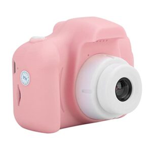 Children Camera,HD Cartoon Digital Video Camera Toy for Children Kids,2.0in IPS Screen,Multiple Cartoon Photo Frames,Taking Photos,Recording Videos,DIY Photos (Pink)