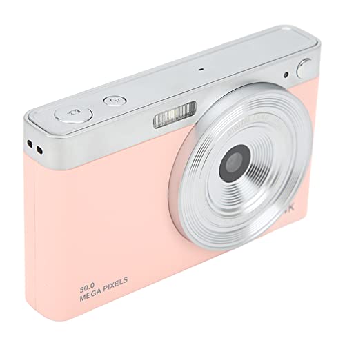 Digital Camera, 4K Digital Camera 2.88in IPS HD Mirrorless Camera AF Autofocus 16X Zoom 50MP Camera for Macro Shooting (Pink)