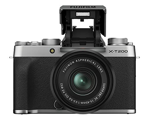 Fujifilm X-T200 Mirrorless Digital Camera w/XC15-45mm Kit - Silver