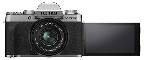 Fujifilm X-T200 Mirrorless Digital Camera w/XC15-45mm Kit - Silver